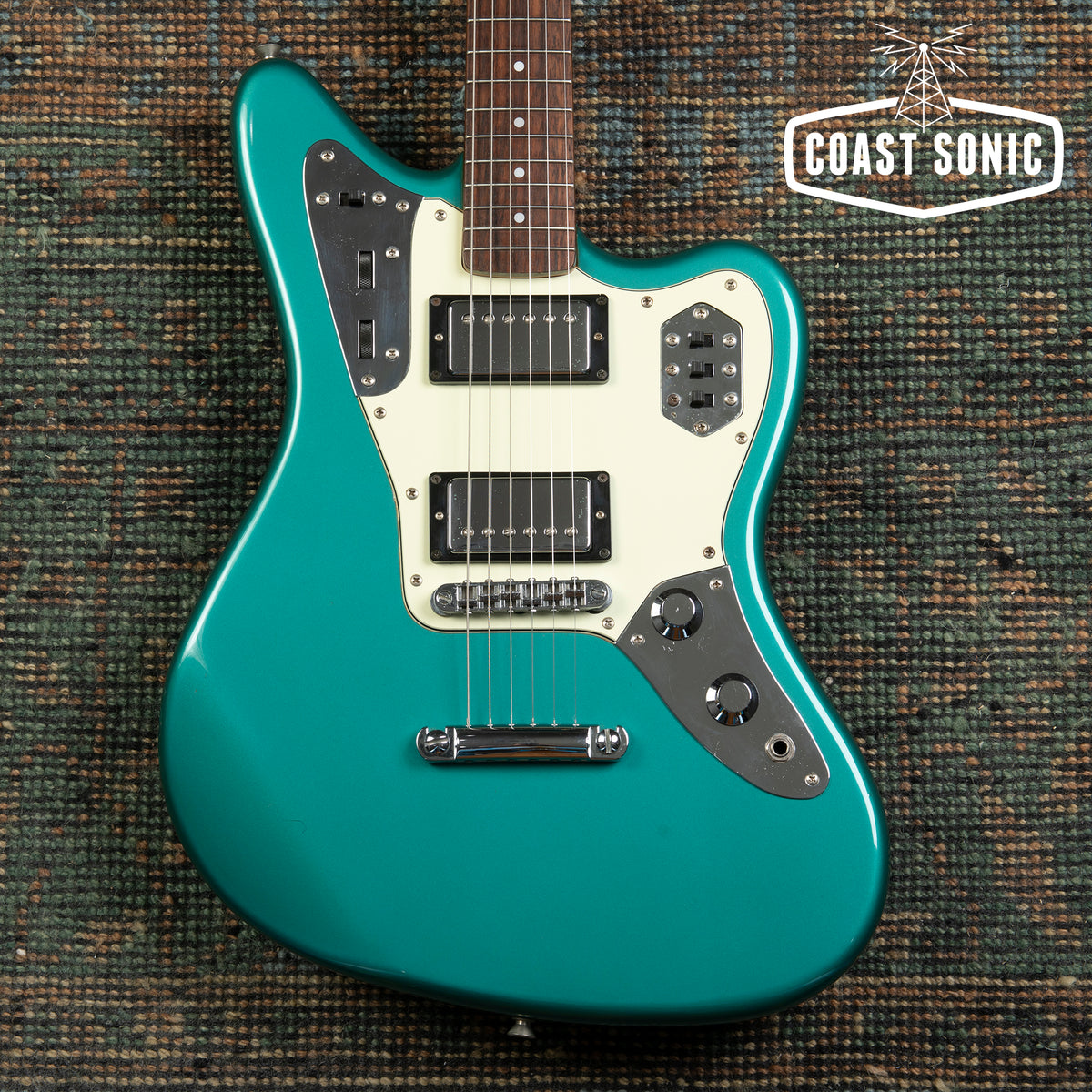 2003 Fender Jaguar Special JGS HH Ocean Turquoise Metallic w/ matching ...