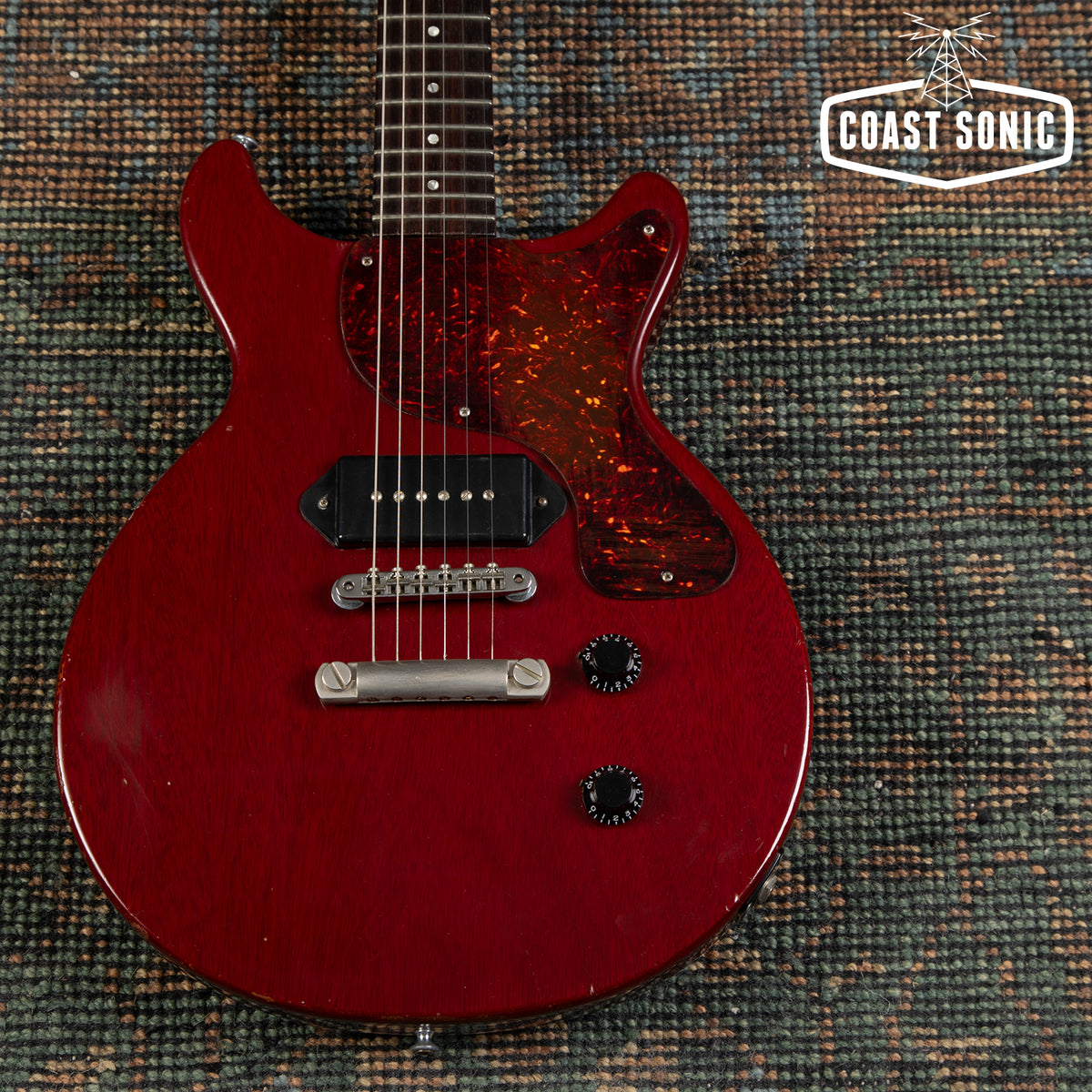 1987 Gibson Les Paul Junior DC Double Cut - Cherry – Coast Sonic
