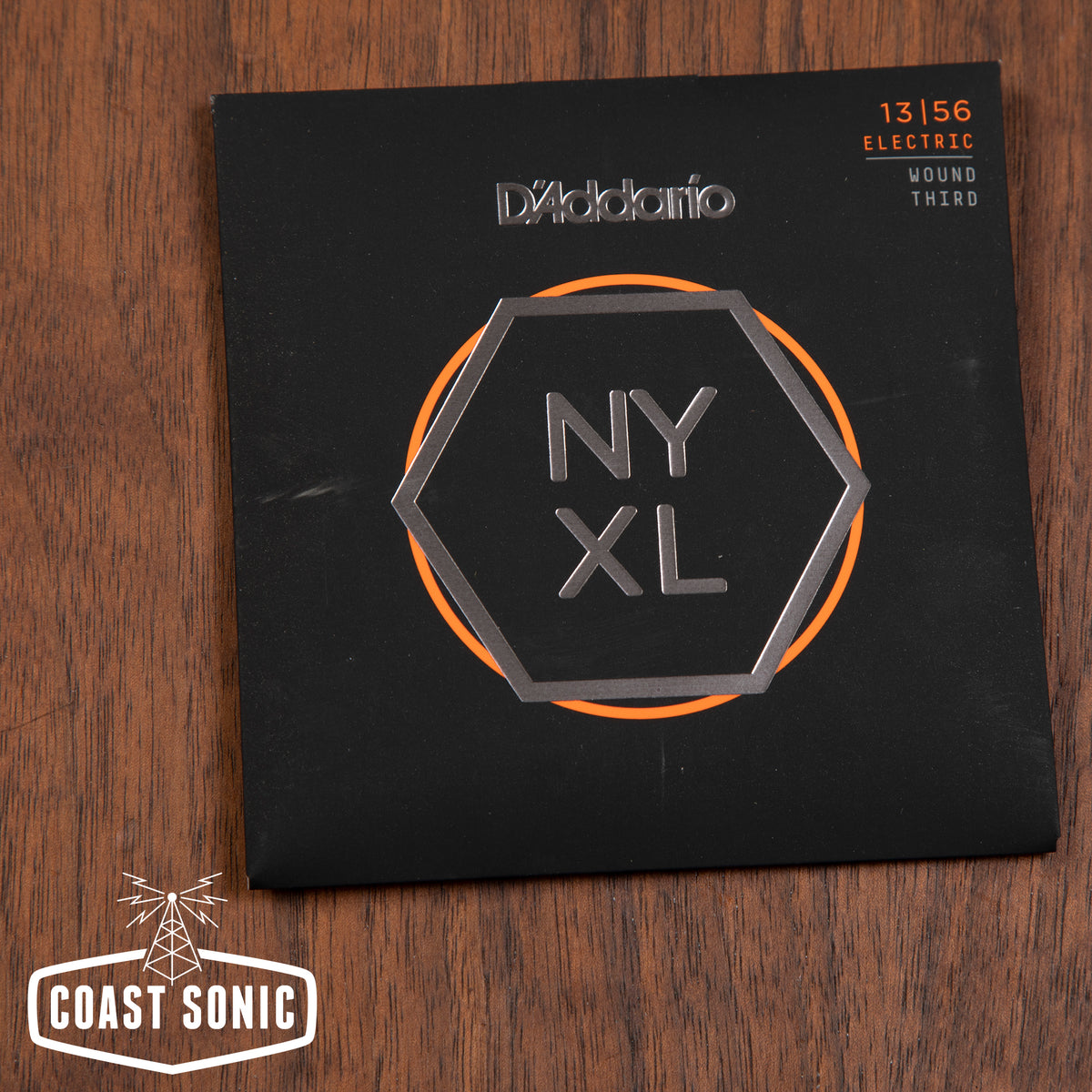 D'Addario NYXL 13-56 Gauge Medium Wound Third Electric Guitar Strings ...