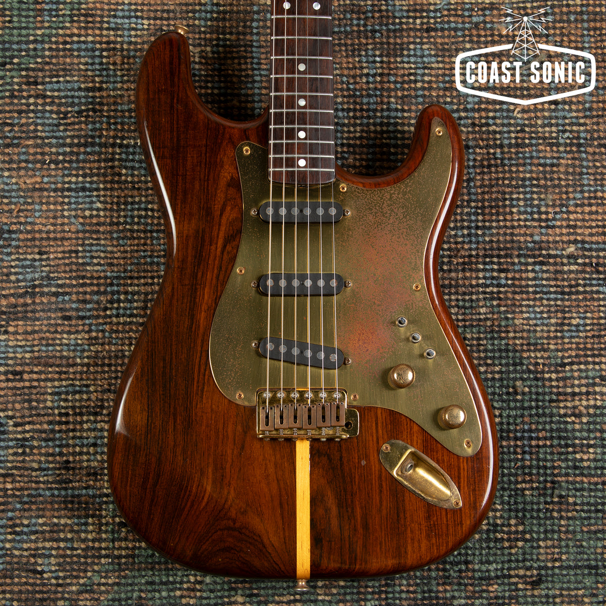 1984 Moon ST-195WAL S Walnut Custom Strat Japan w/ Schecter Van Nuys P ...