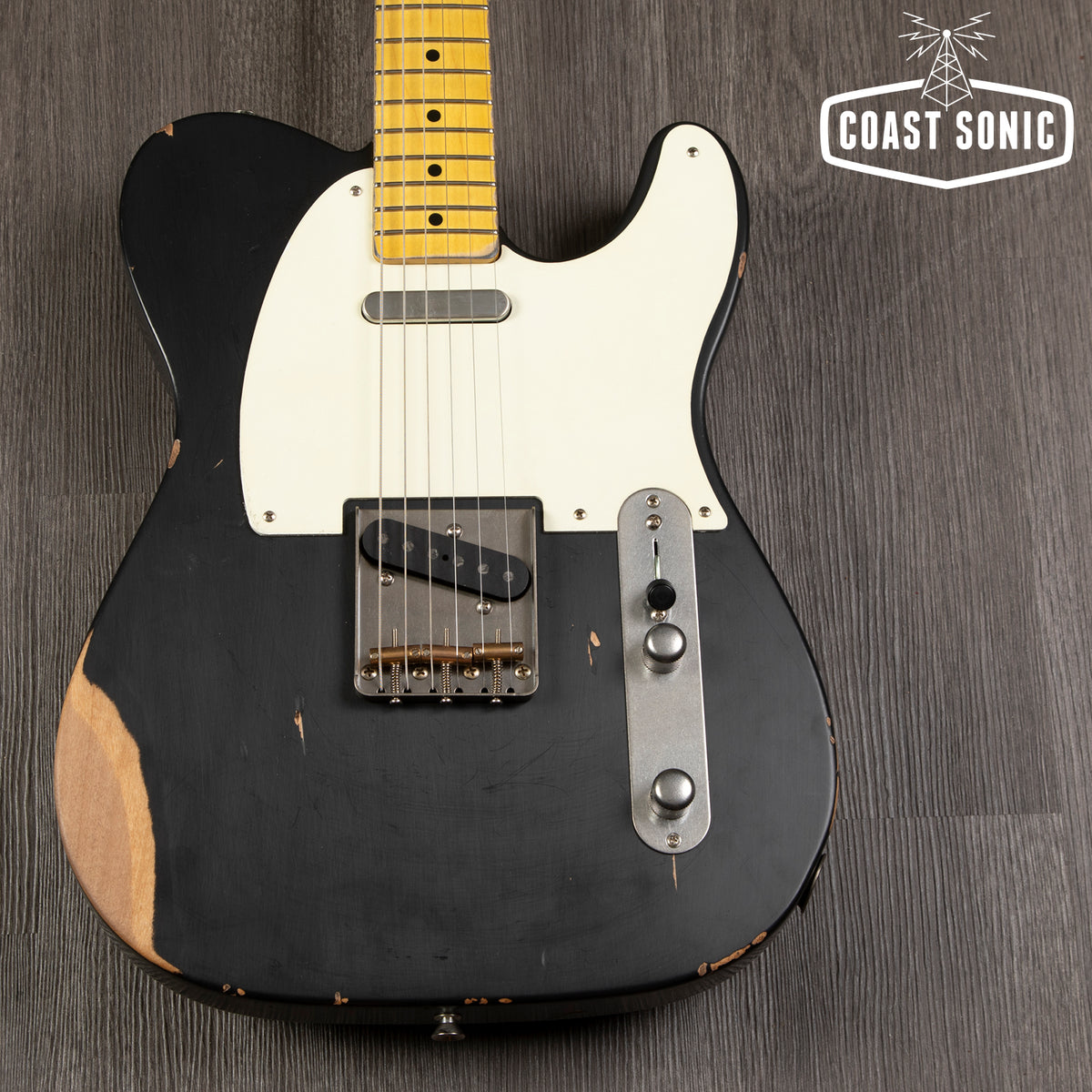 Nash Guitars T-57 black, medium relic – Coast Sonic