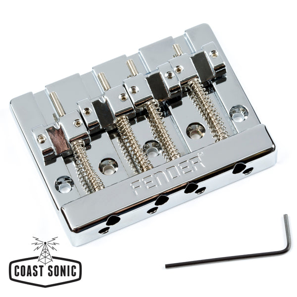 Fender HiMass 4-String Bass Bridge Assembly with Brass Saddles
